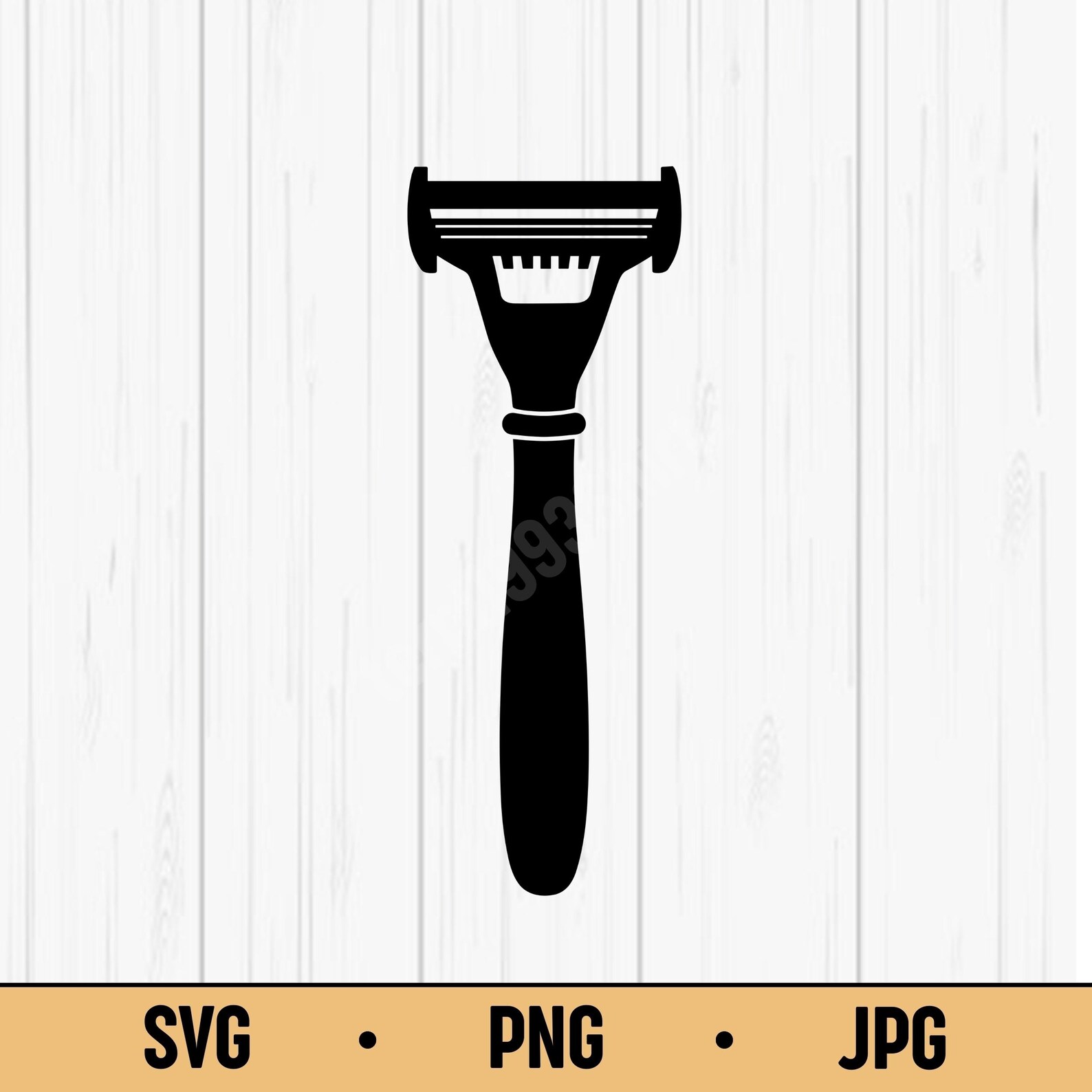 Razor Silhouette SVG PNG JPG – Shaving Tool Silhouette Vector, Digital ...