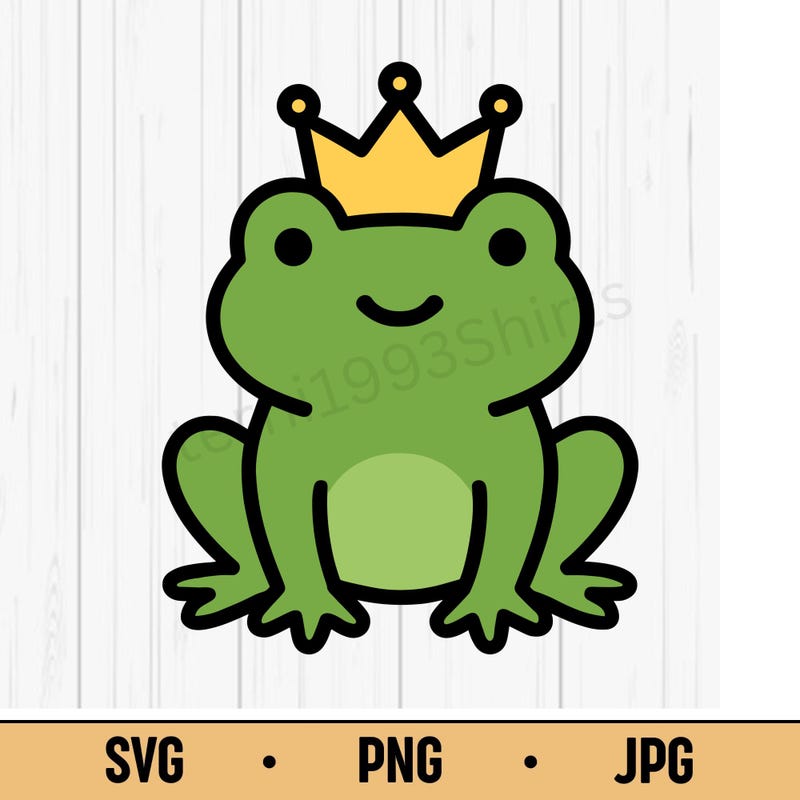 Frog With Crown - Etsy
