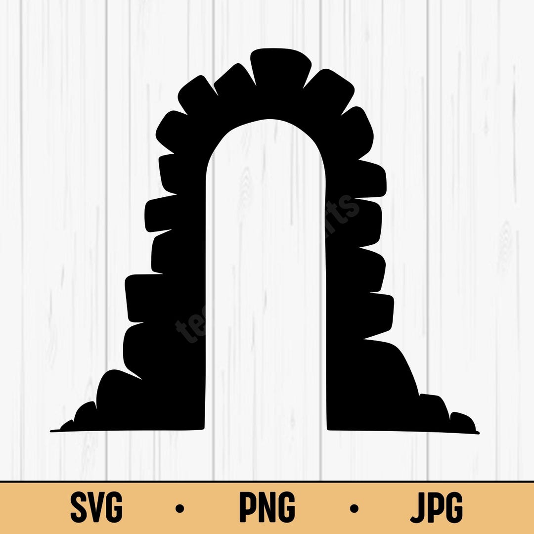 Stone Arch SVG PNG – Fantasy Rock Portal Silhouette Clipart, Ancient ...