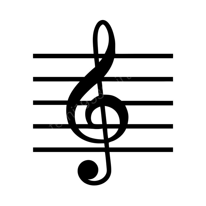 Treble Clef SVG PNG JPG – Music Symbol Clipart, Digital Download, Clef ...