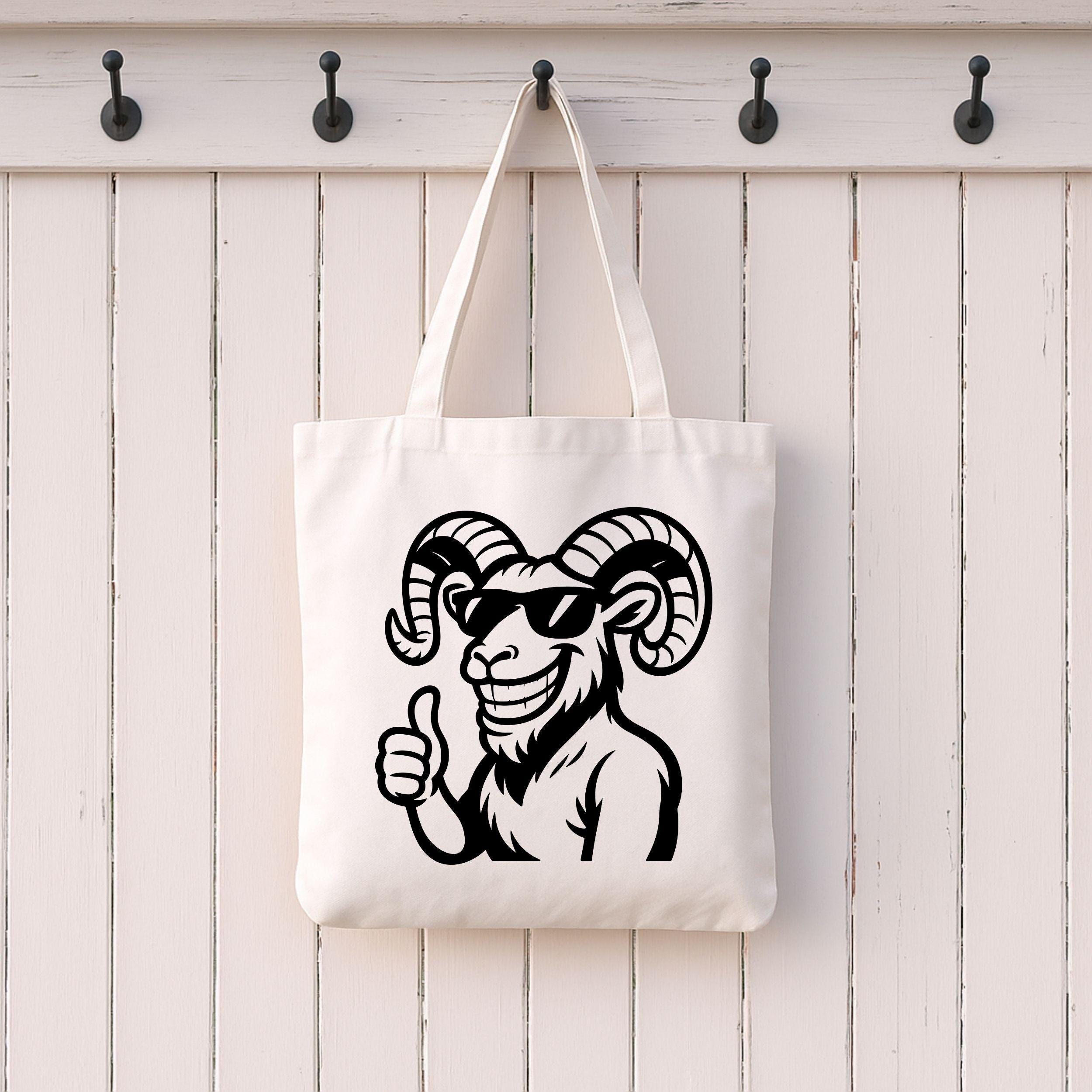 Cool Ram SVG PNG JPG – Cartoon Ram With Sunglasses and Thumbs Up ...