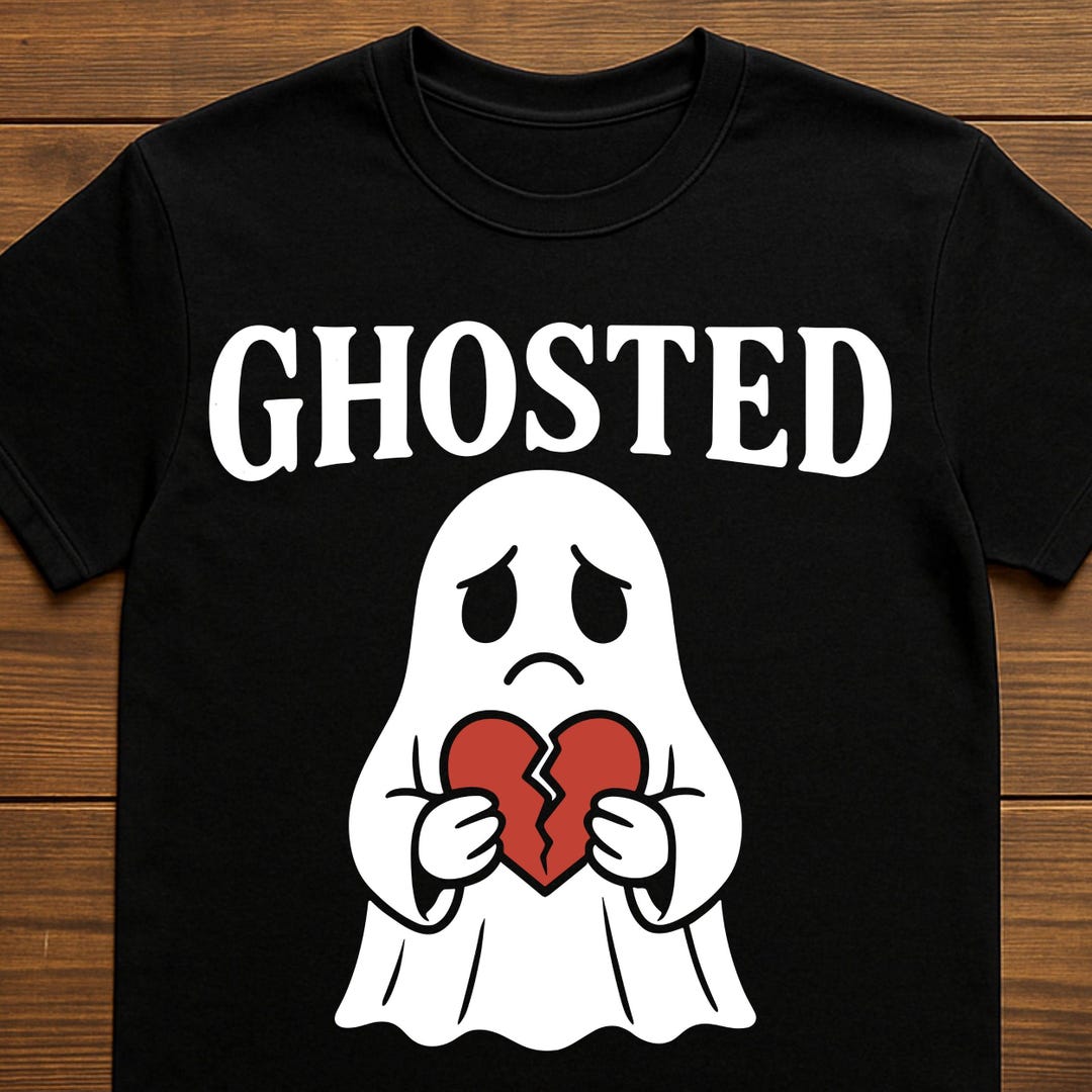 Ghosted SVG PNG – Funny Ghost With Broken Heart Vector, Digital ...
