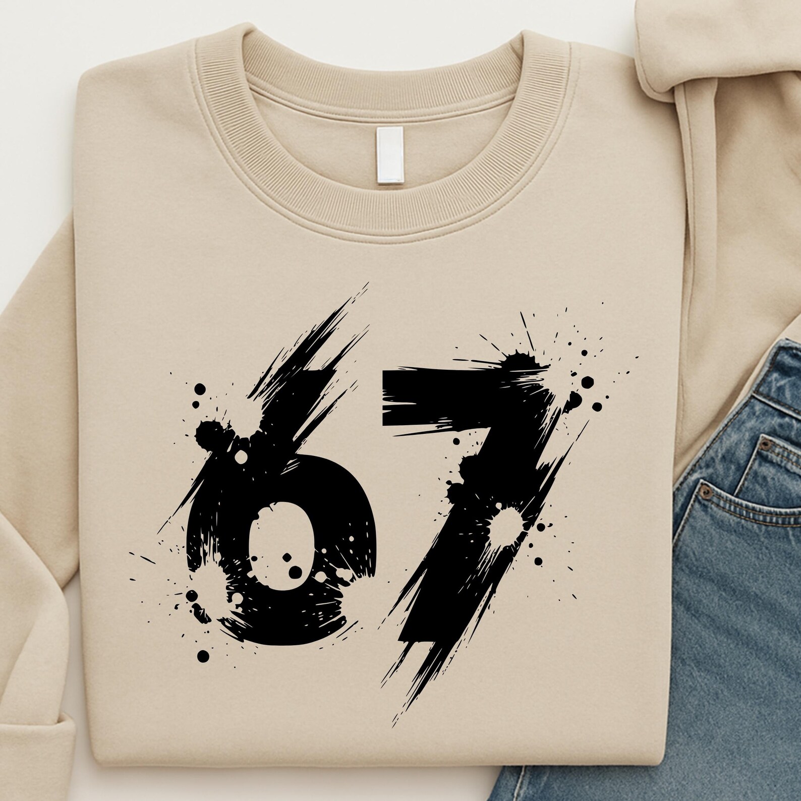 50 Six Seven Meme Numbers Svg Png Dxf Eps Pdf Bundle - Comic Style 67 ...