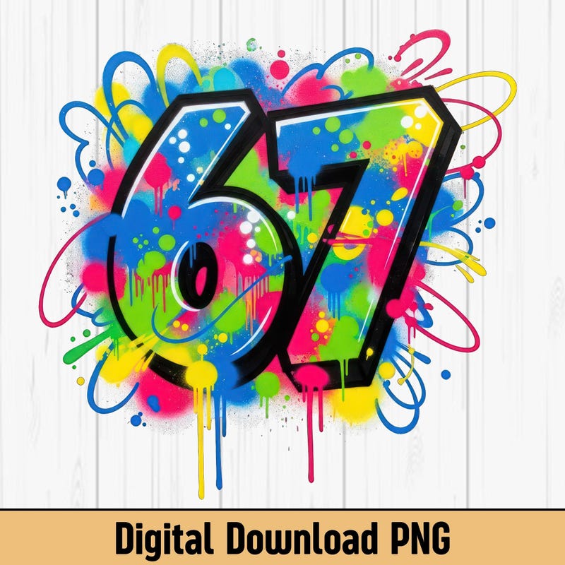 Number 67 Clipart - Etsy