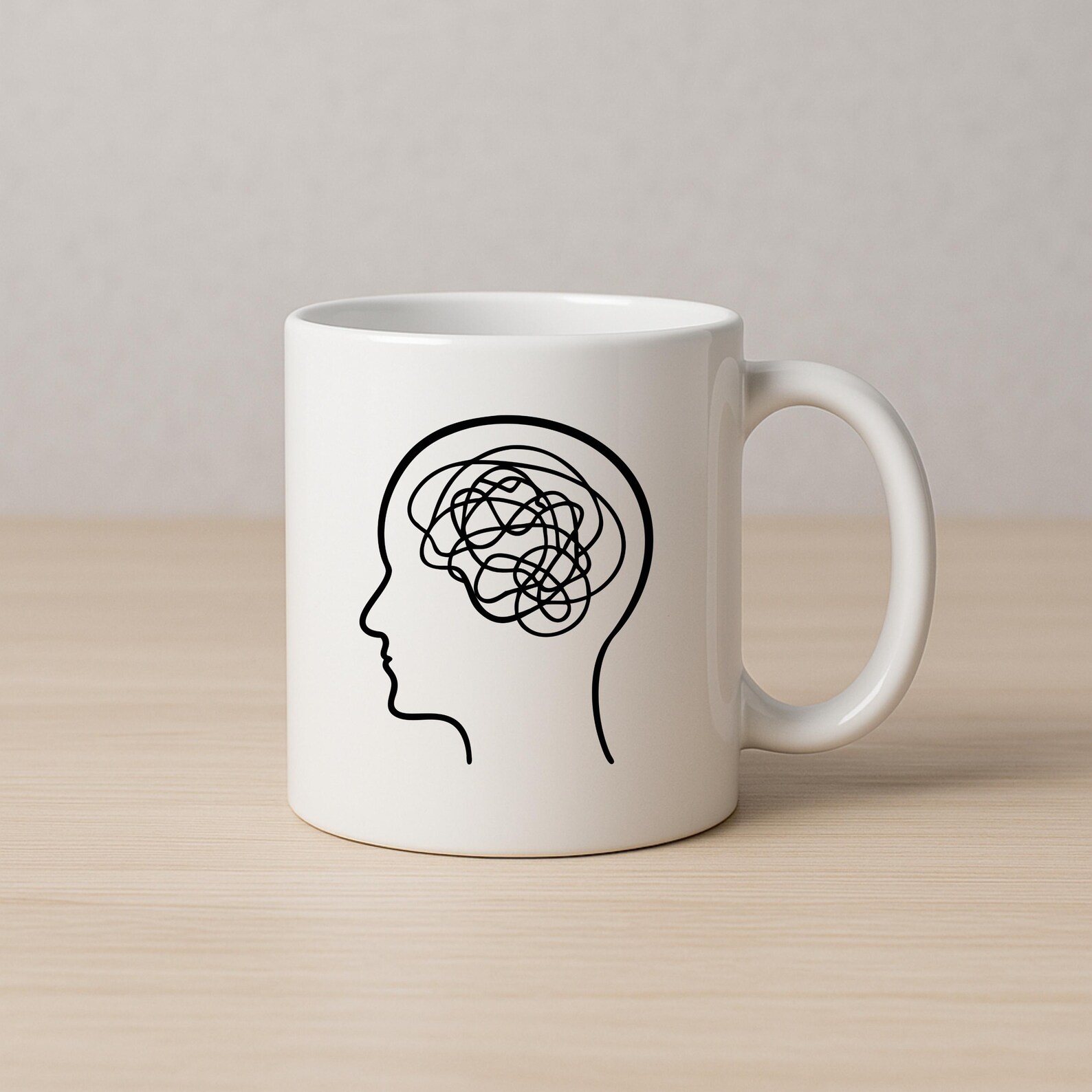 Cluttered Mind SVG PNG JPG – Mental Health Symbol Design, Digital ...