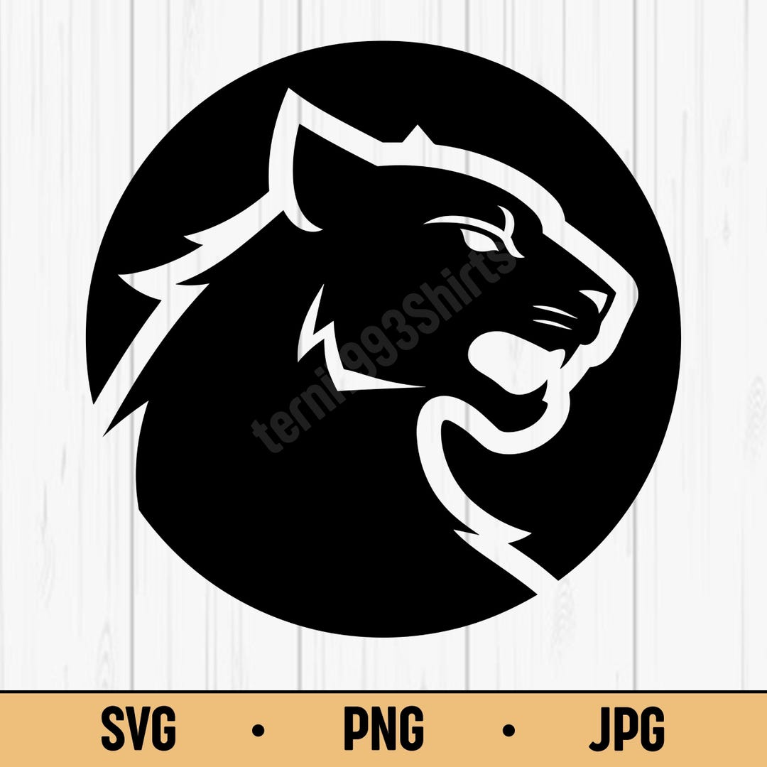 Panther Head Logo SVG PNG JPG – Wild Cat Symbol Vector, Digital ...