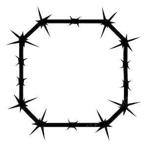 Spike Frame Border SVG PNG JPG - Edge Frame Clipart, Digital Download ...