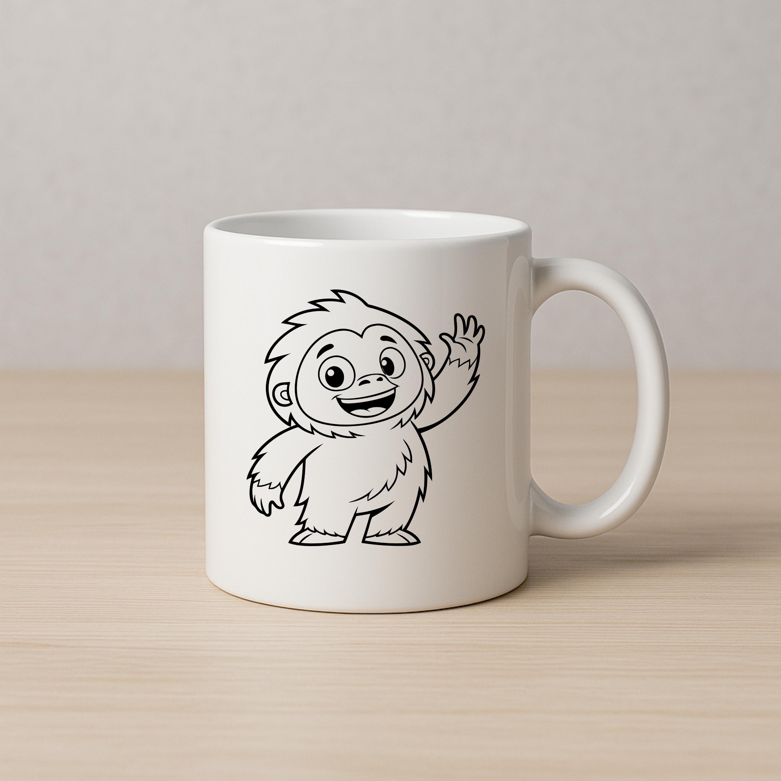 Cute Yeti SVG PNG – Smiling Cartoon Yeti Clipart for Kids, Bigfoot ...