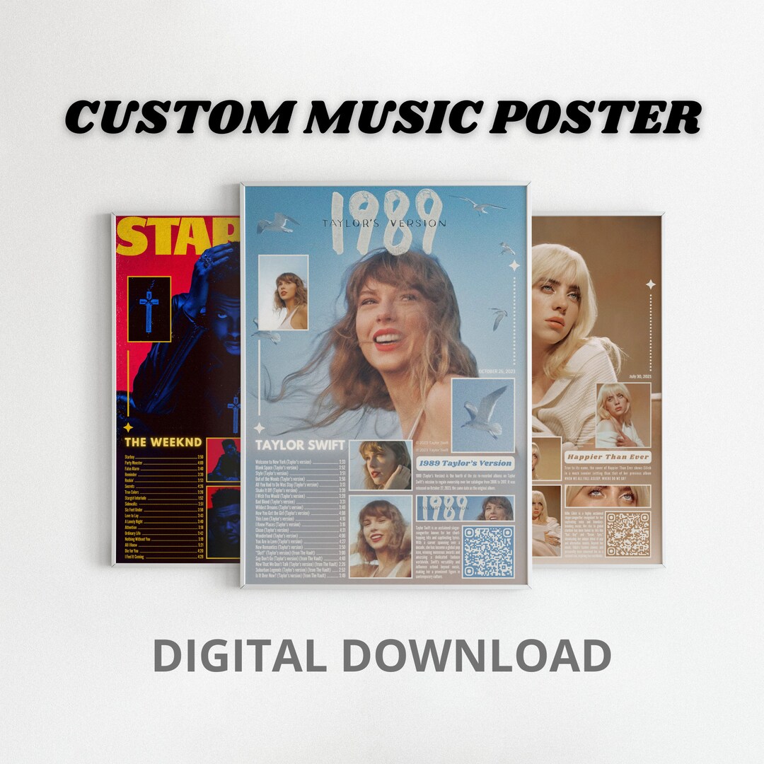 Custom Music Album Poster, Custom Music Poster, Digital Poster Artist ...