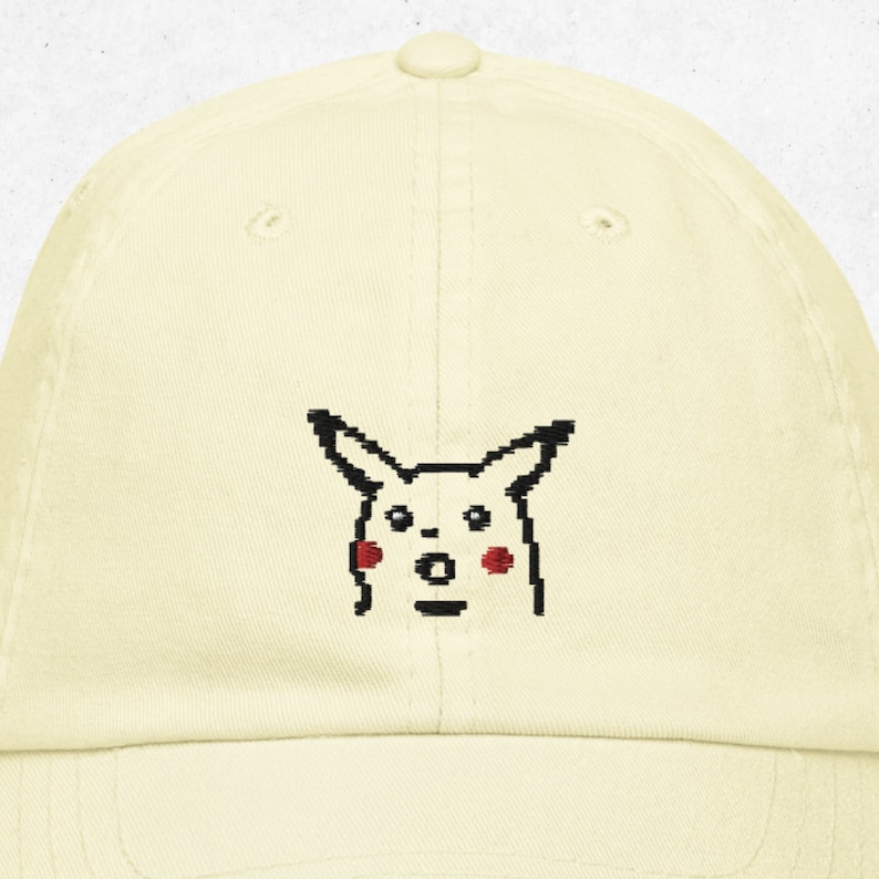 Pixelated Surprised Pikachu Pastel Dad Hat - Etsy