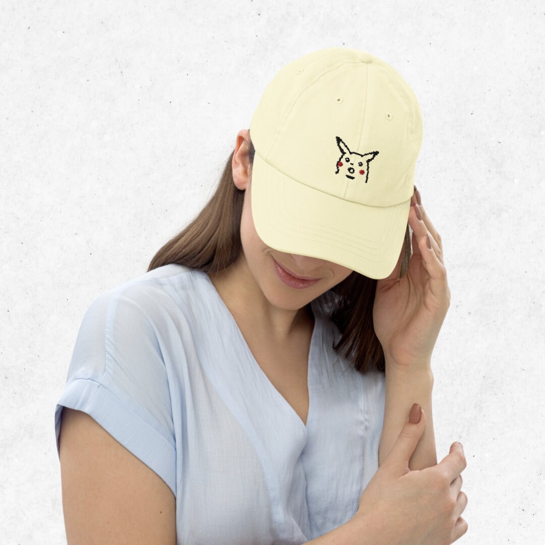 Pixelated Surprised Pikachu Pastel Dad Hat - Etsy
