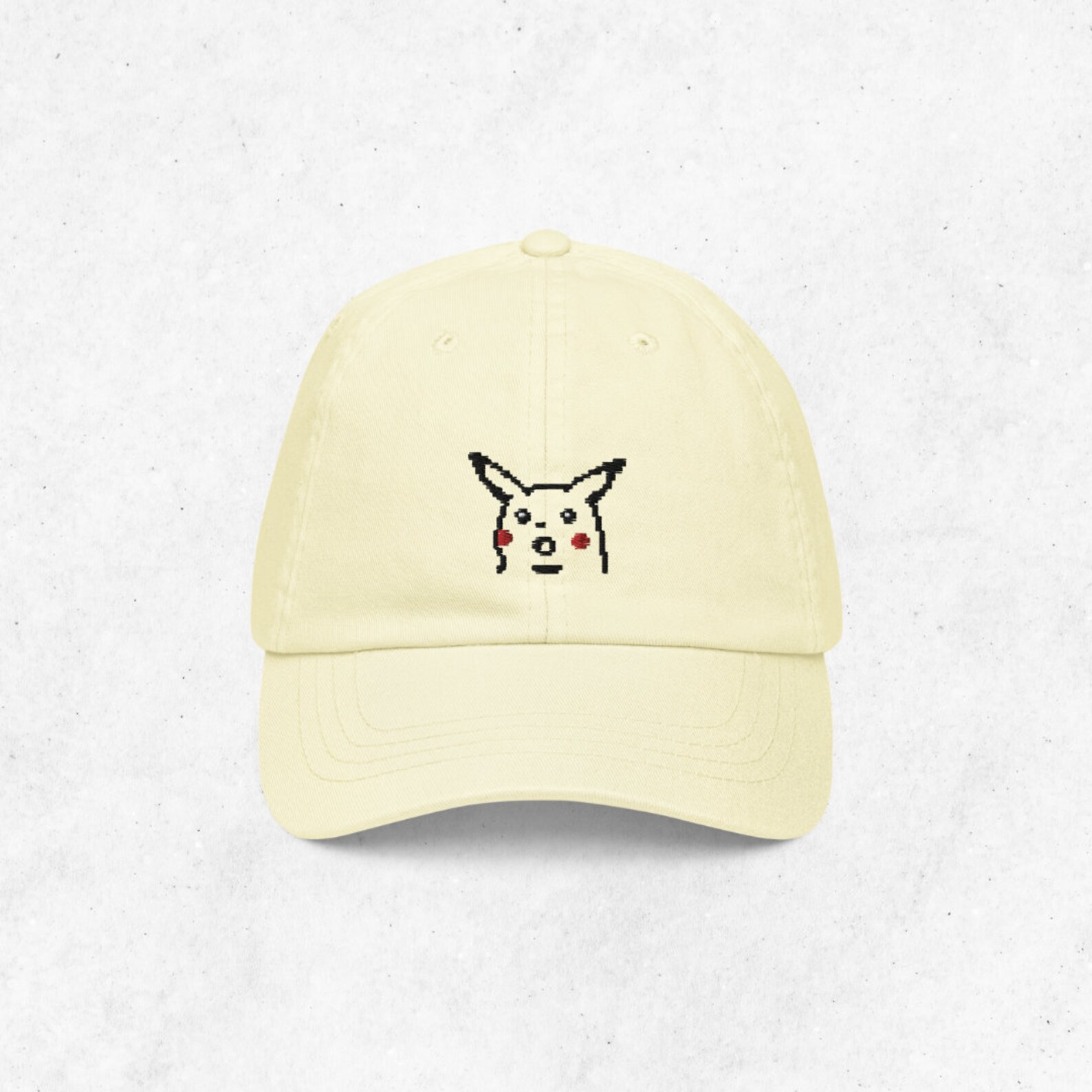 Pixelated Surprised Pikachu Pastel Dad Hat - Etsy
