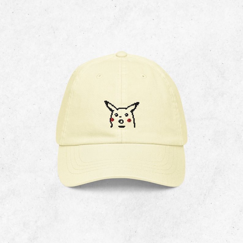 Pixelated Surprised Pikachu Pastel Dad Hat - Etsy