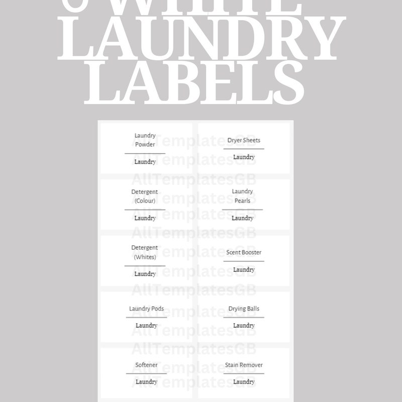 Laundry Labels - Etsy