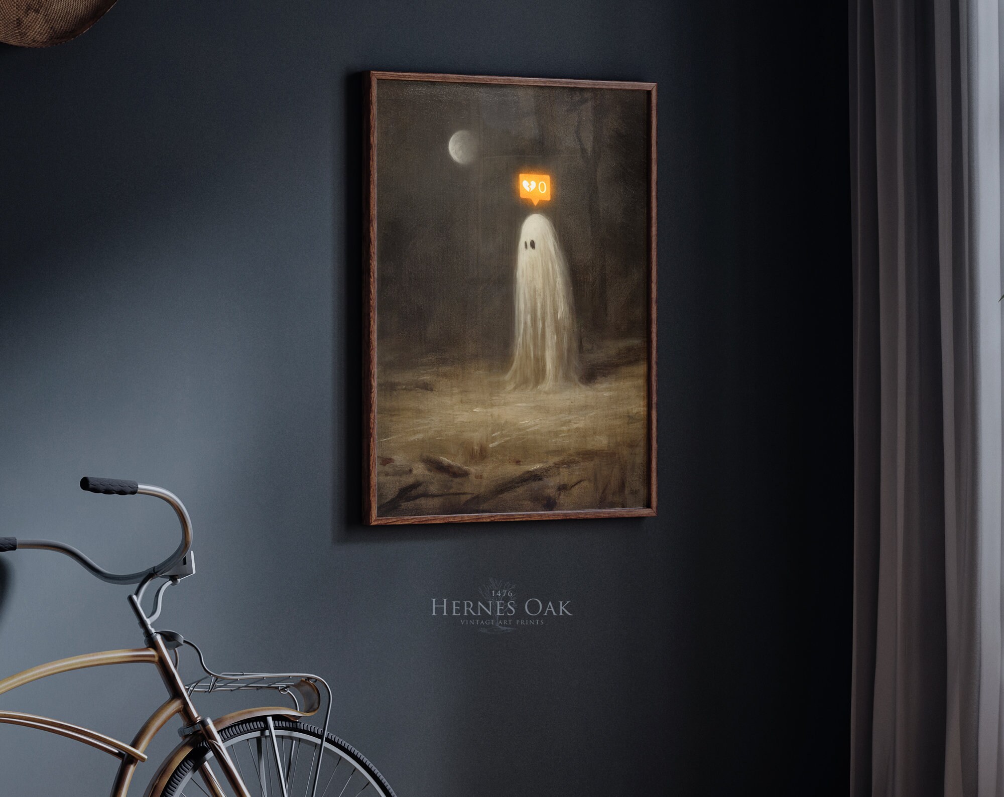 Vintage Ghost Print Halloween Printable Wall Art Digital Print - Etsy