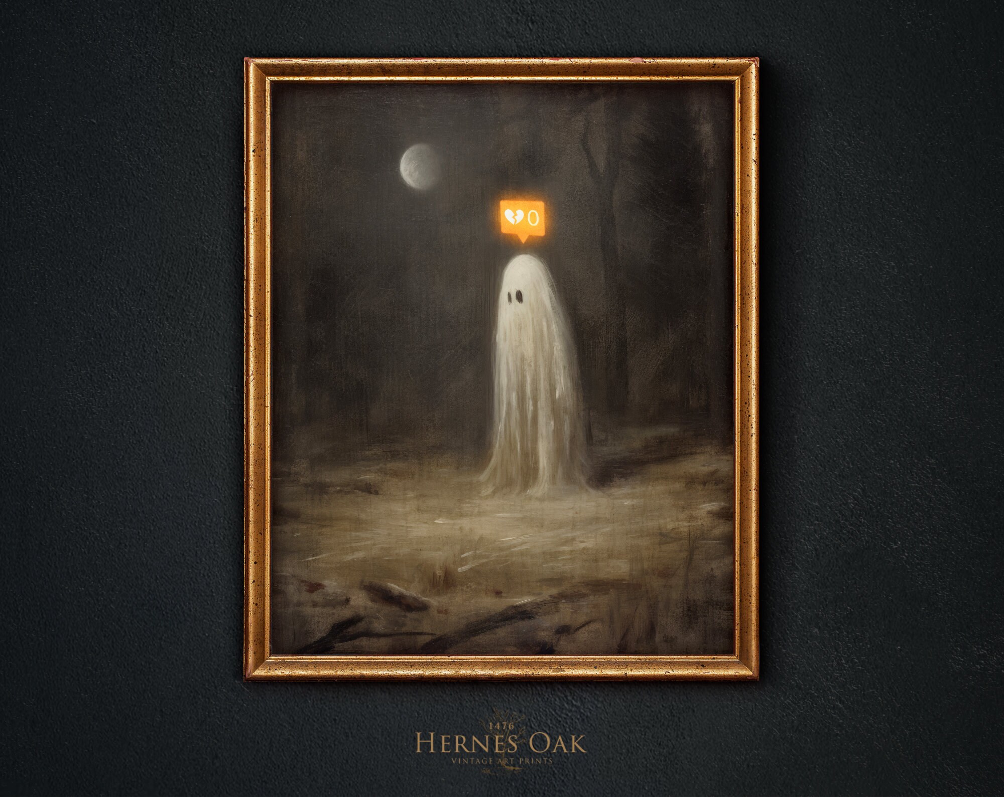 Vintage Ghost Print Halloween Printable Wall Art Digital Print - Etsy