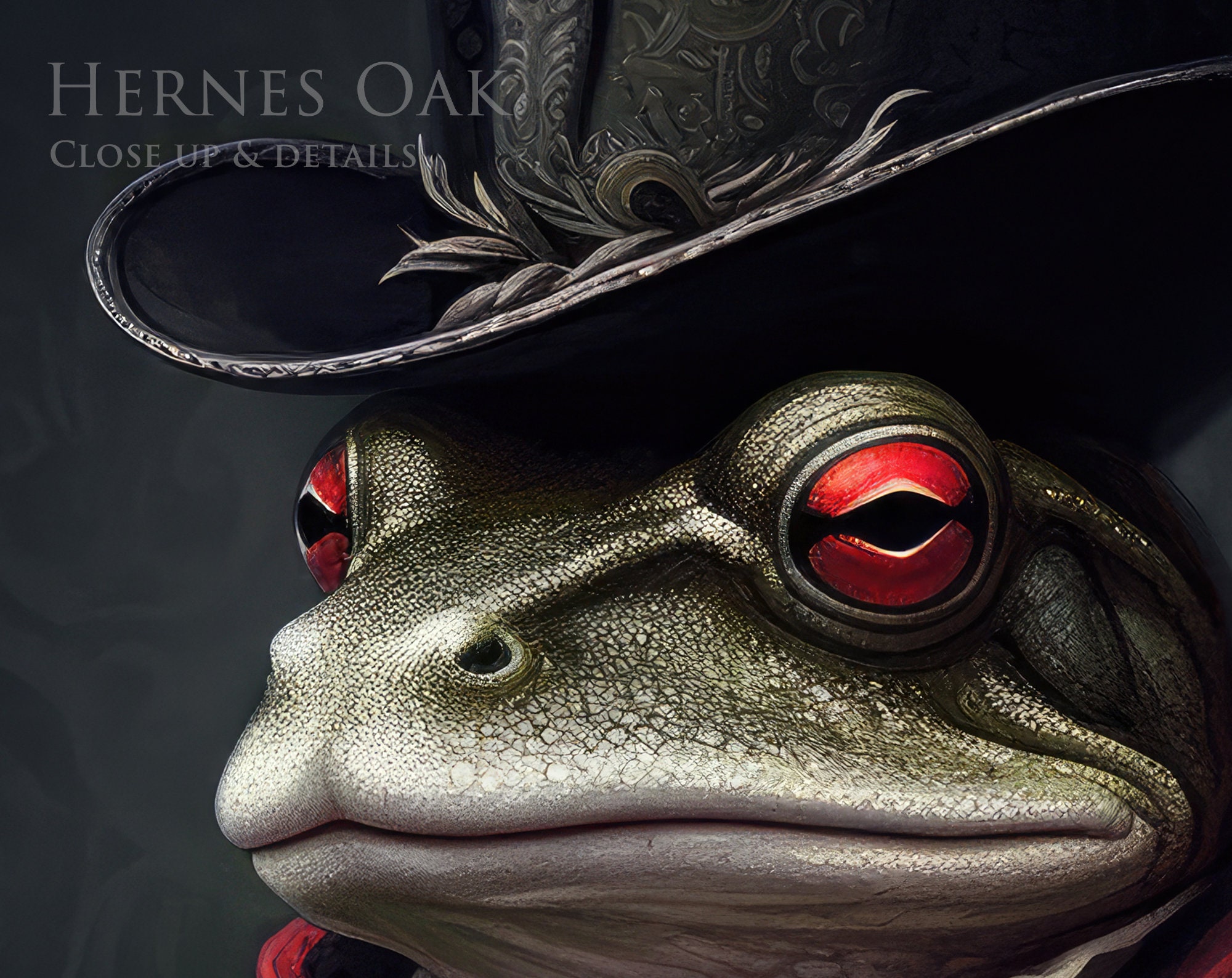 Gothic Frog Print, Victorian Frog Portrait, Dark Academia, Printable ...