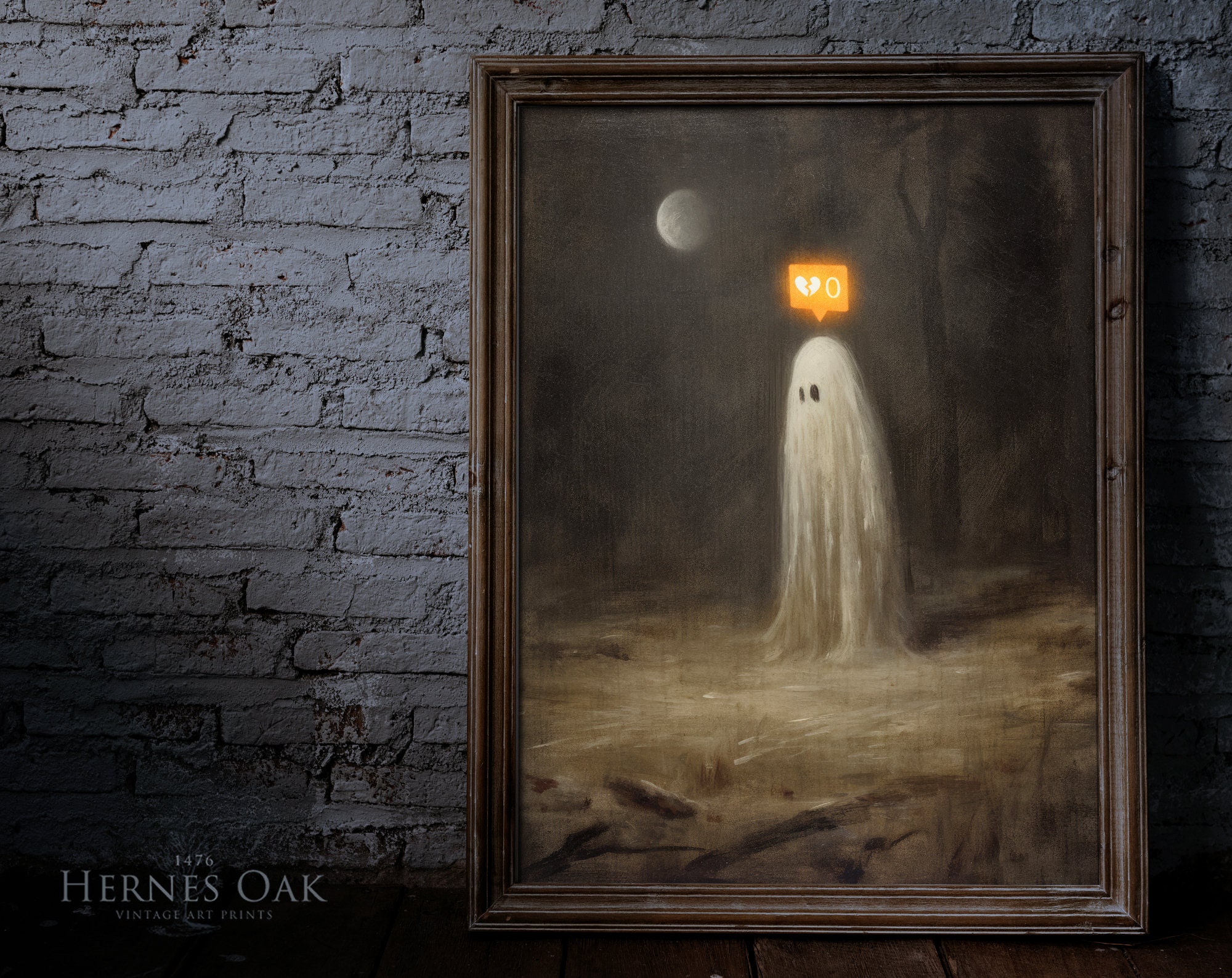 Vintage Ghost Print Halloween Printable Wall Art Digital Print - Etsy