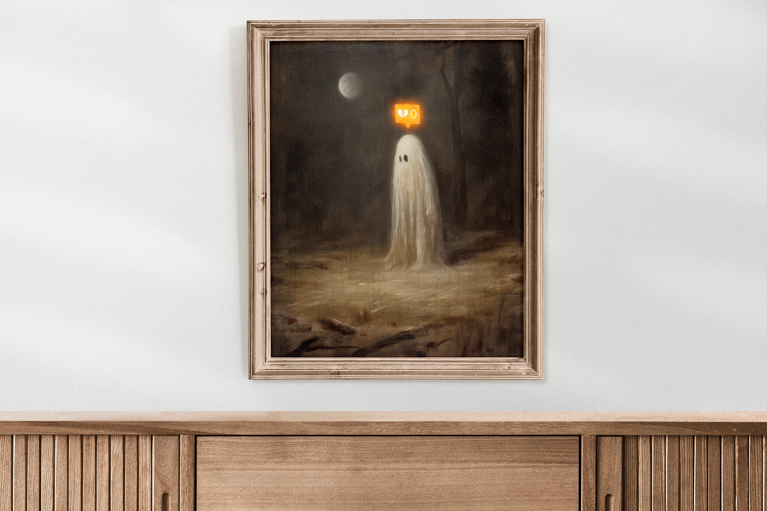 Vintage Ghost Print Halloween Printable Wall Art Digital Print - Etsy