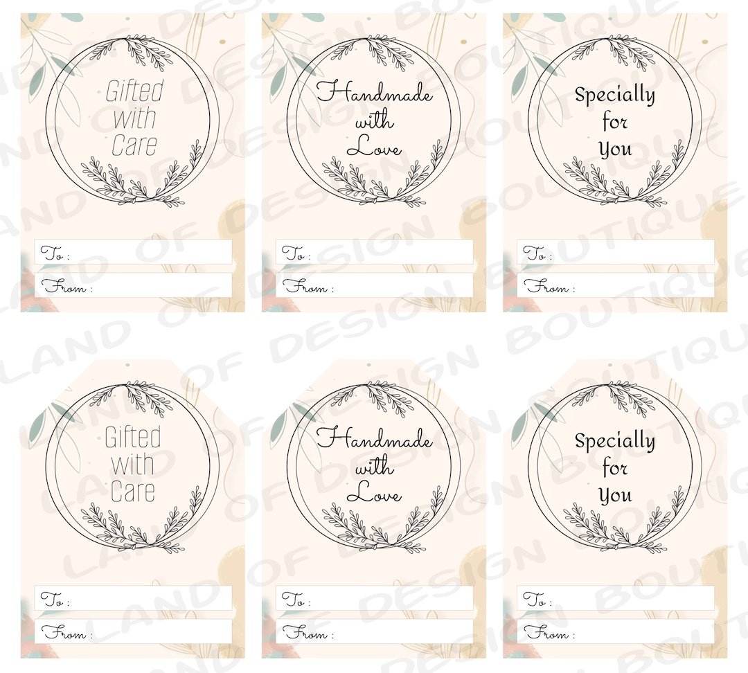 Download Printable Handmade Tags for Crafts PNG Download - Etsy