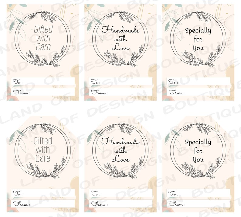 Download Printable Handmade Tags for Crafts PNG Download - Etsy