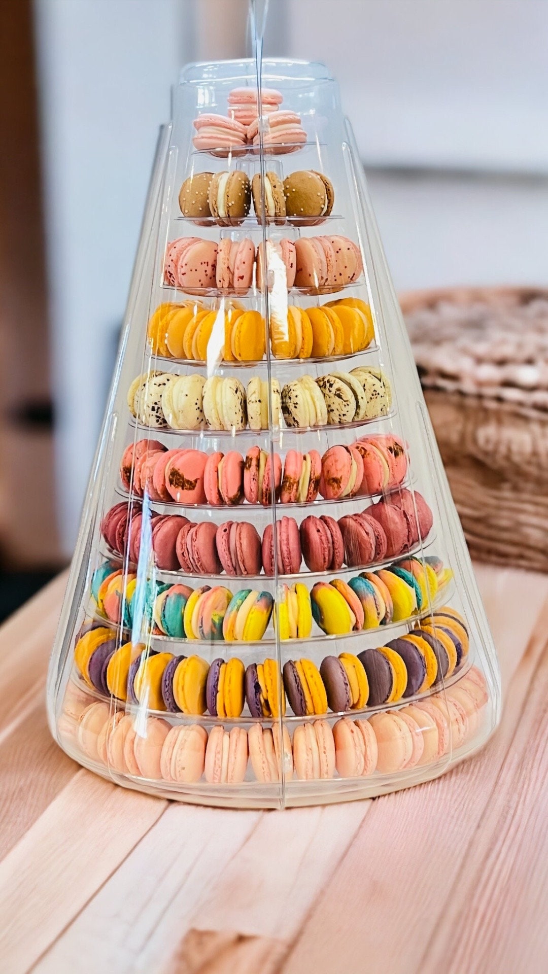 10 Tier Macaron Tower With Protective Case | Adjustable and Reusable - Etsy