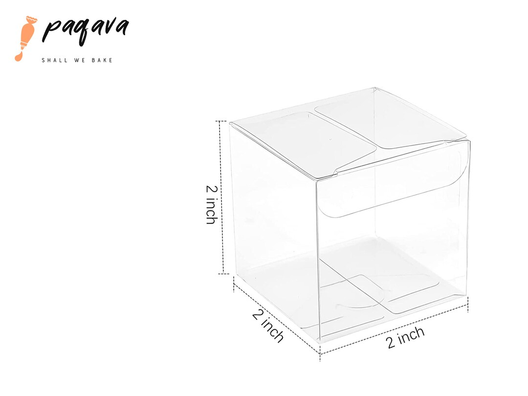 Clear Plastic Favor Gift Box 2X2X2 | Perfect for Candy Mini Cupcake ...