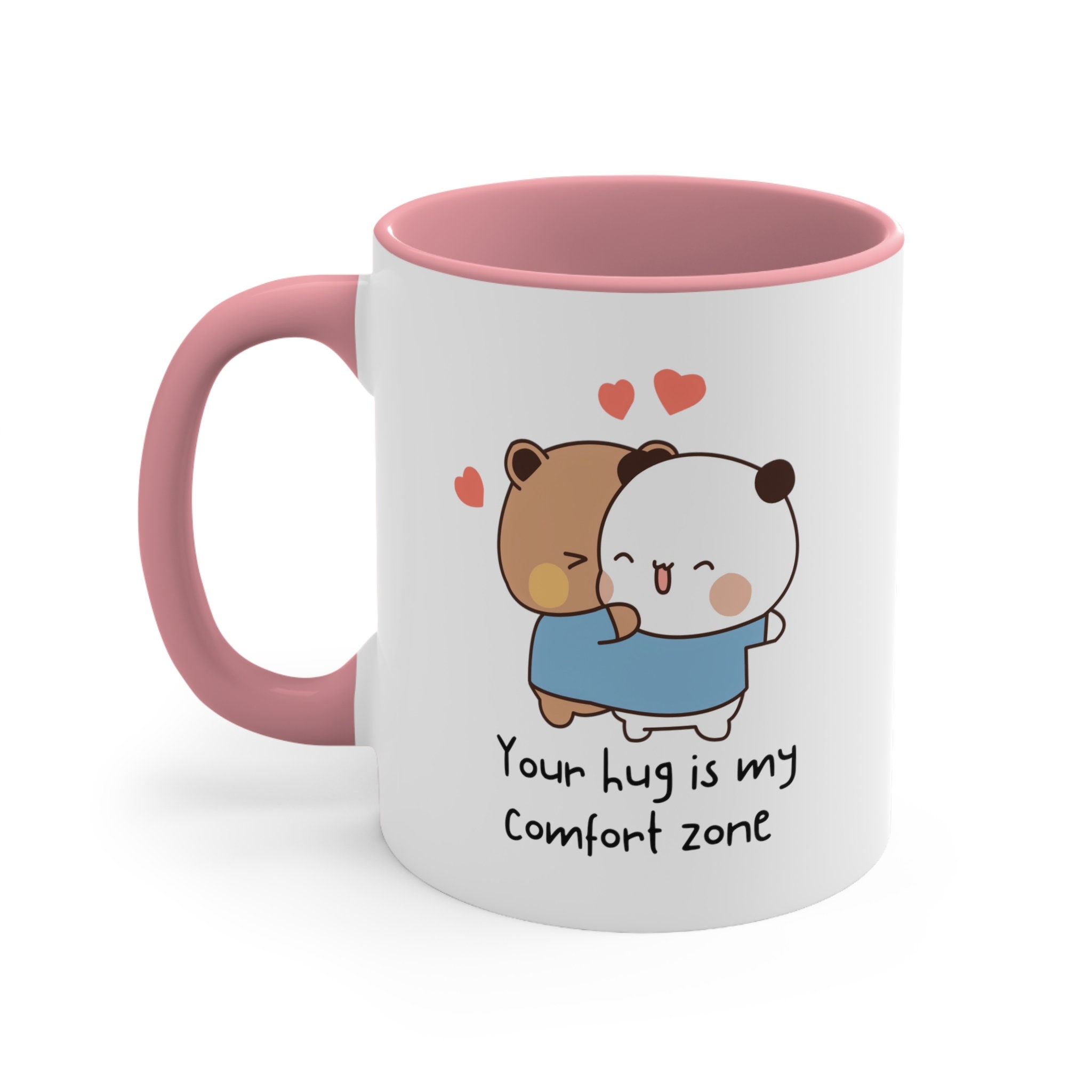 Personalized Comfy Cuddle Hugging Bubu and Dudu Mug, Bear Panda Coffee ...