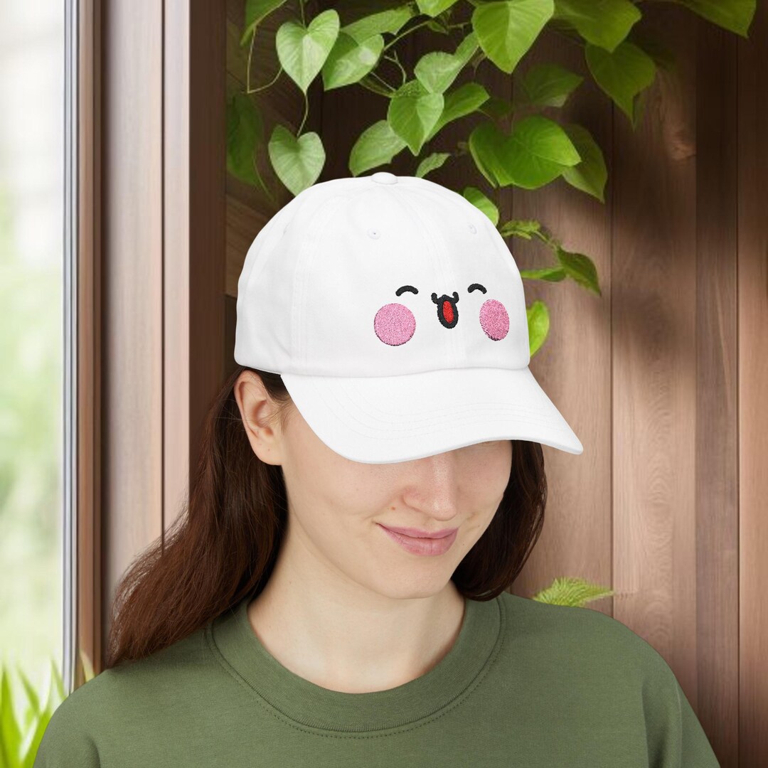 Embroidered Cap Design Bubu and Dudu, Bear and Panda, Gift for Her ...