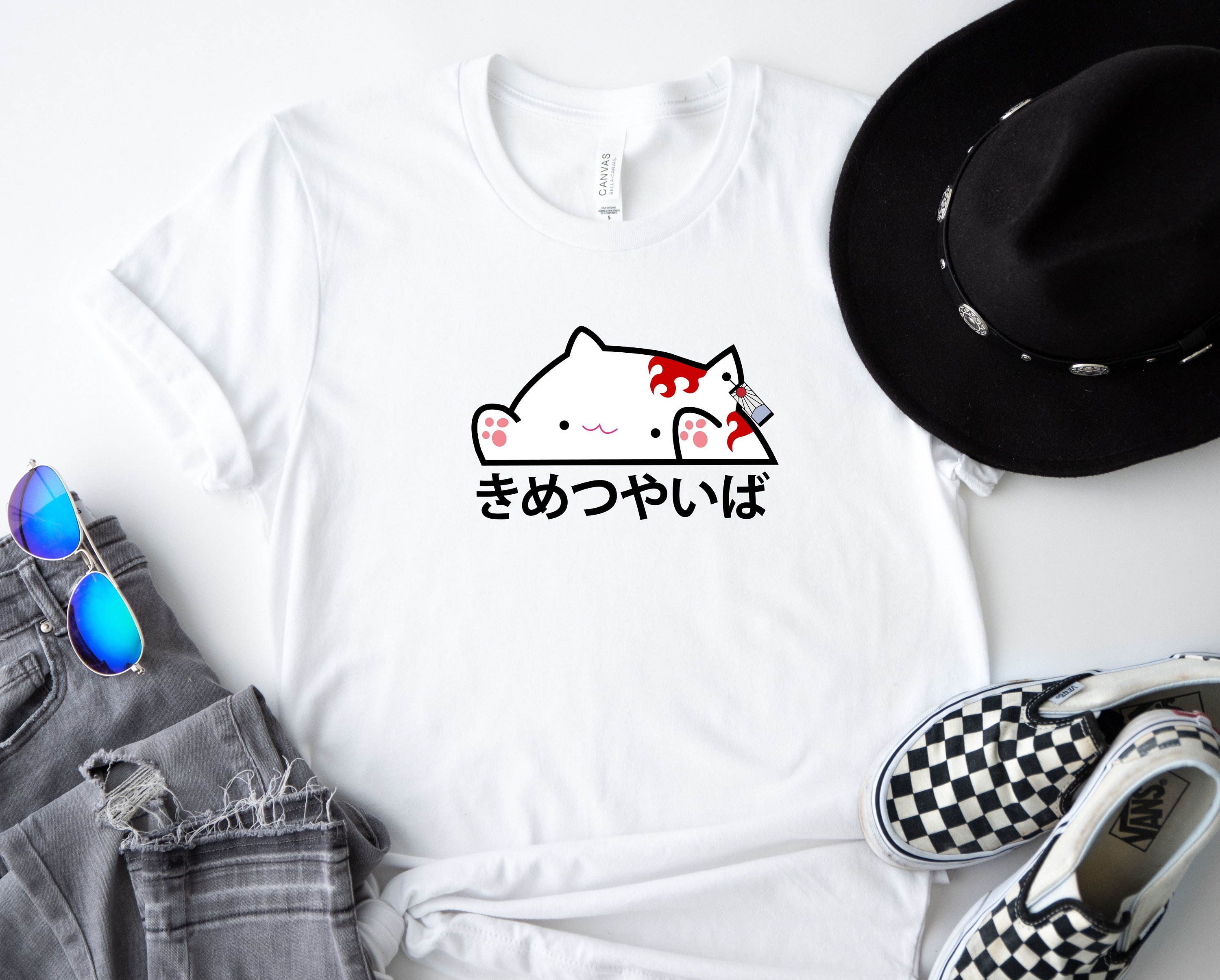 Tanjiro Demon Slayer Kimetsu No Yaiba Hanadfuda Earrings Bongo Cat - Etsy