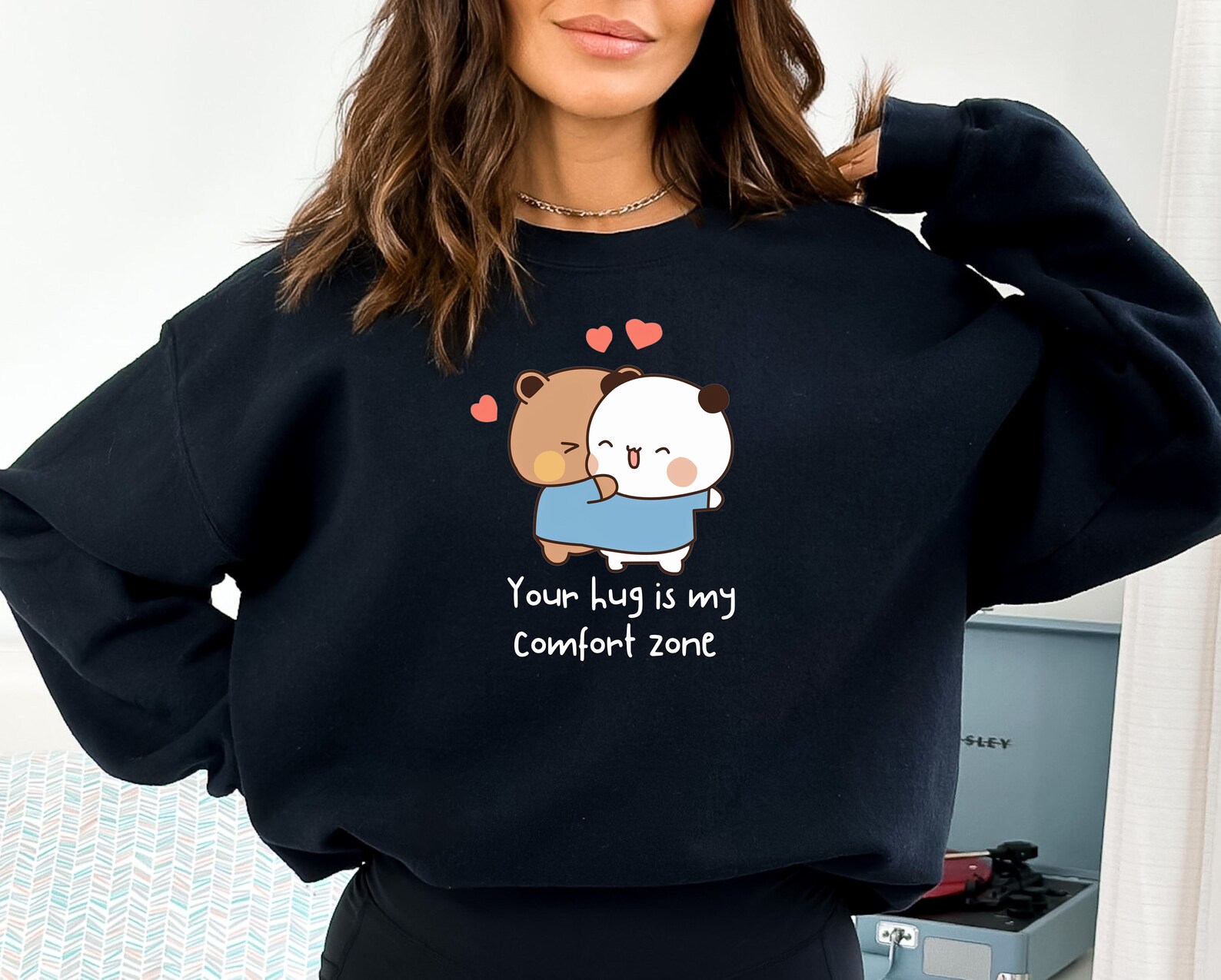 Comfy Cuddle Hugging Bubu and Dudu Shirt, Bear and Panda, Gift for Her ...