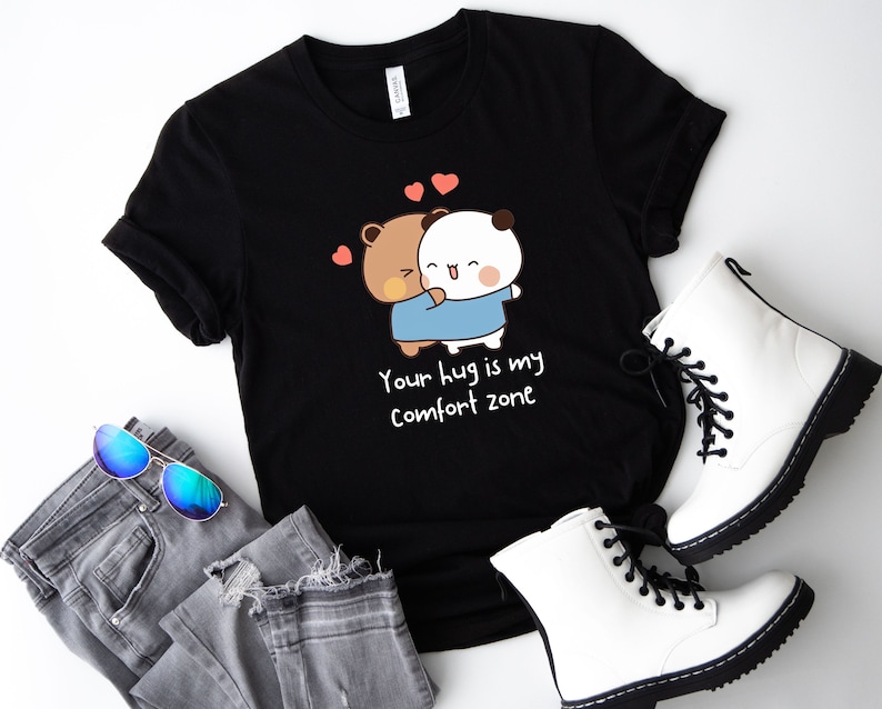 Comfy Cuddle Hugging Bubu and Dudu Shirt, Bear and Panda, Gift for Her ...