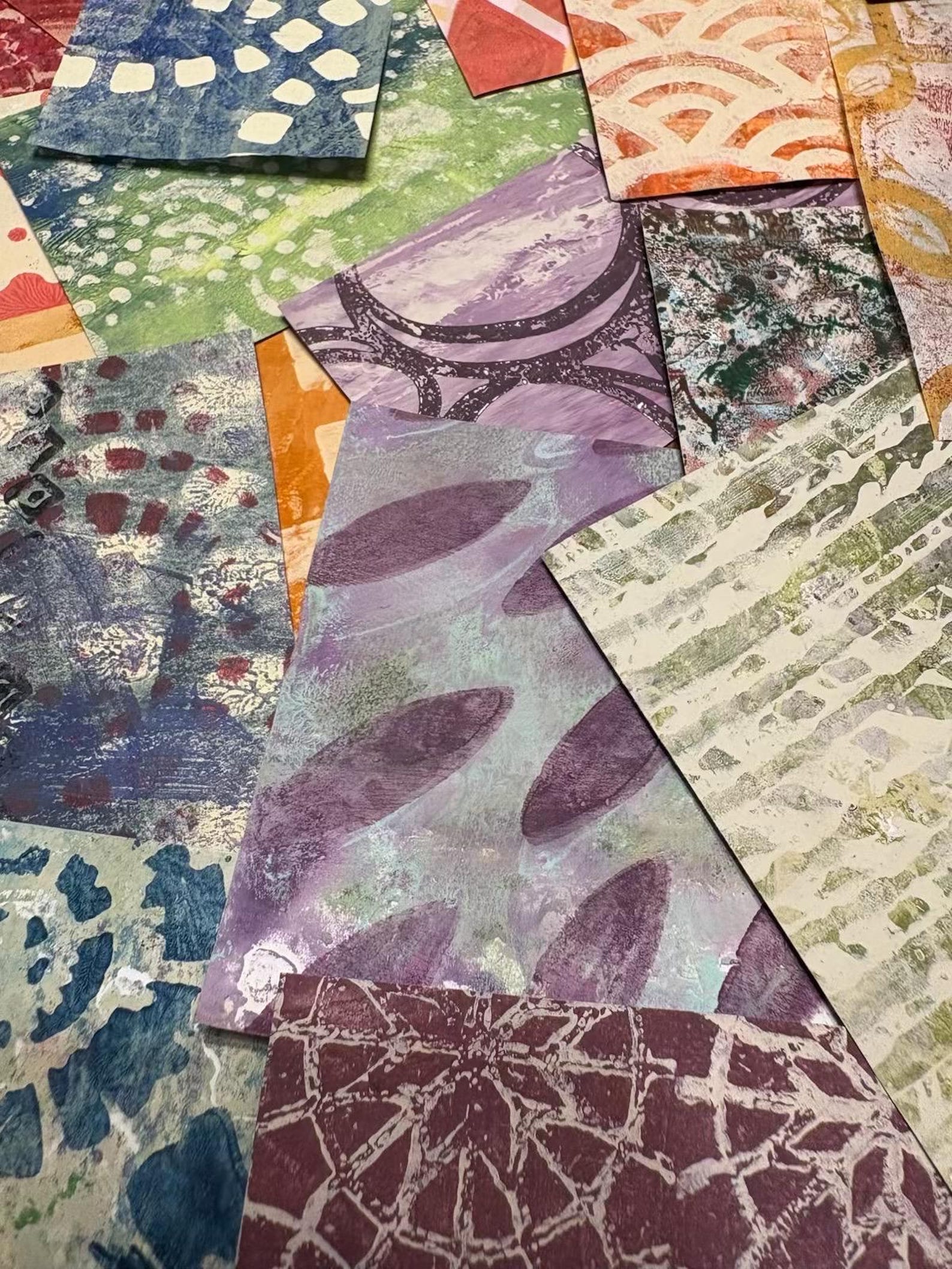 BEST DEAL! 100 Mini Pieces Mixed Grab Bag Gelli Plate Papers for Use in ...