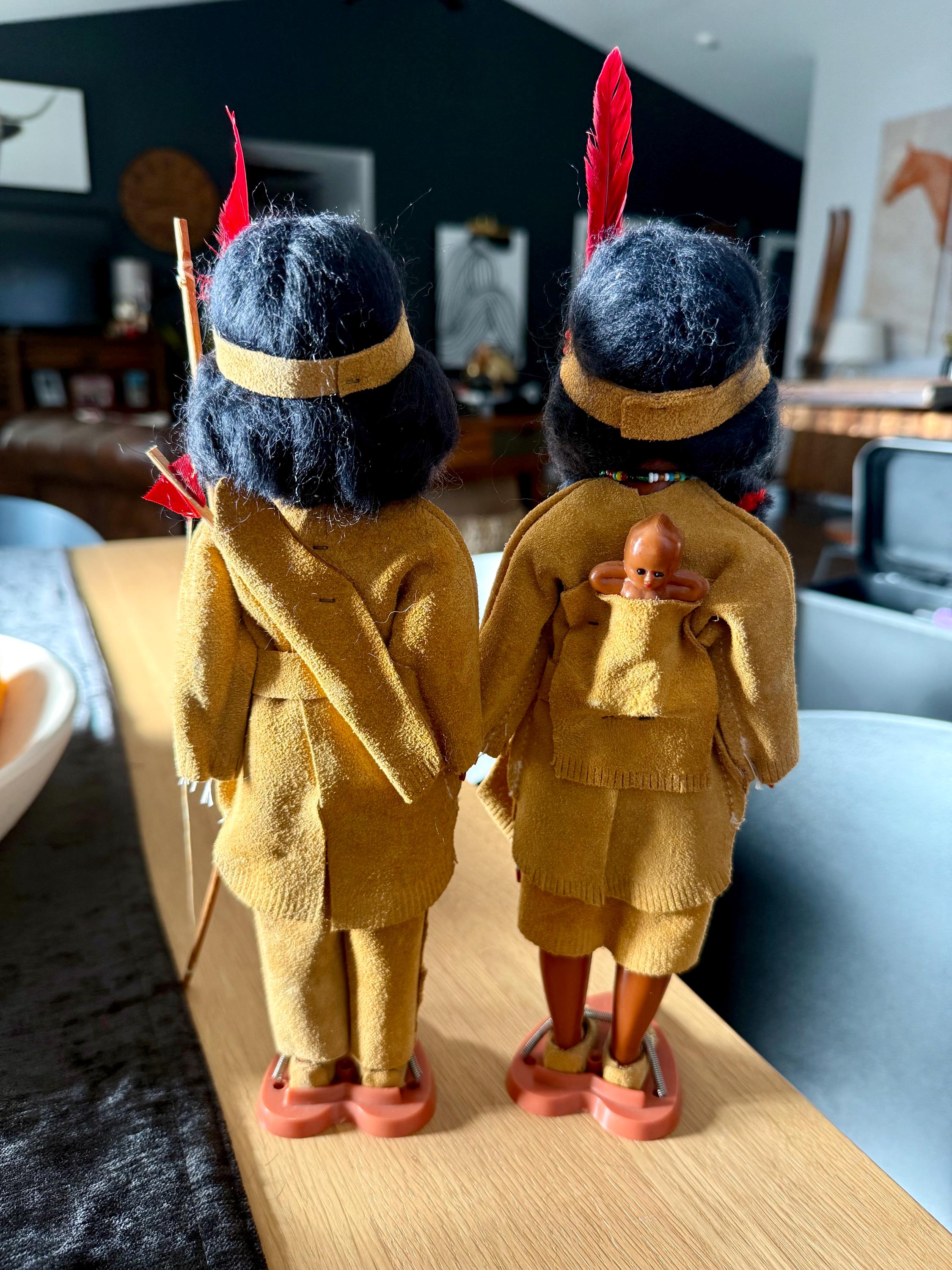 Vintage Carlson Native American Dolls - Couple - Etsy