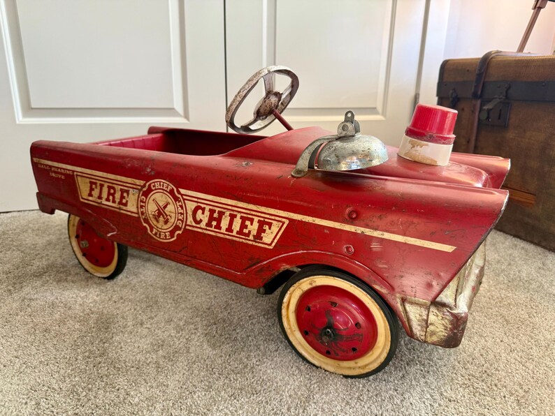 Vintage Murray Fire Chief Pedal Car - Etsy
