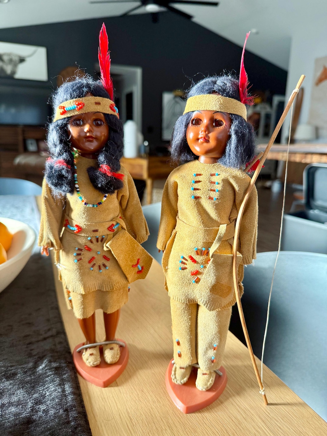 Vintage Carlson Native American Dolls - Couple - Etsy