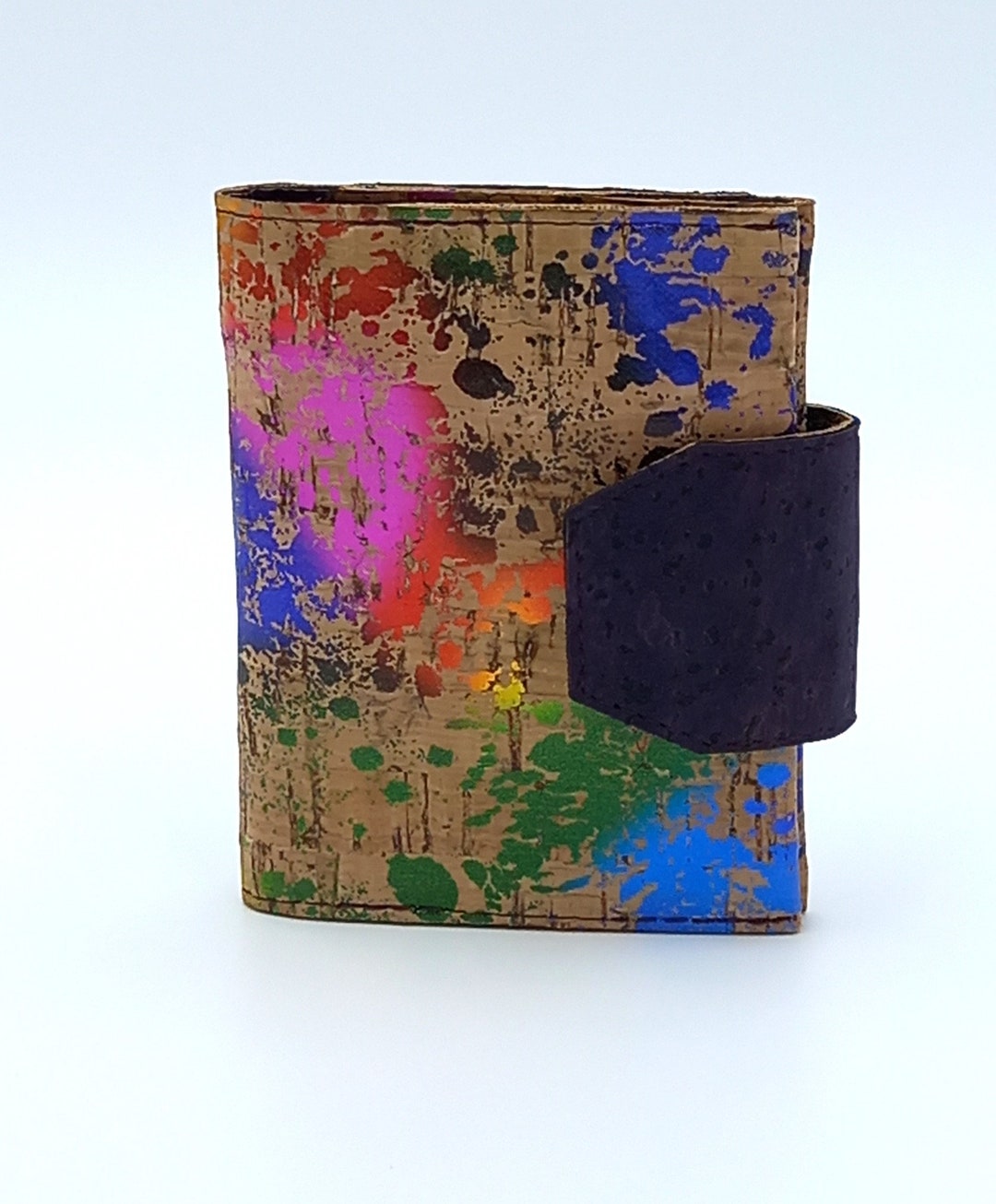 Minimalist Wallet Slim Bifold Cork Wallet With Snap-tab - Etsy