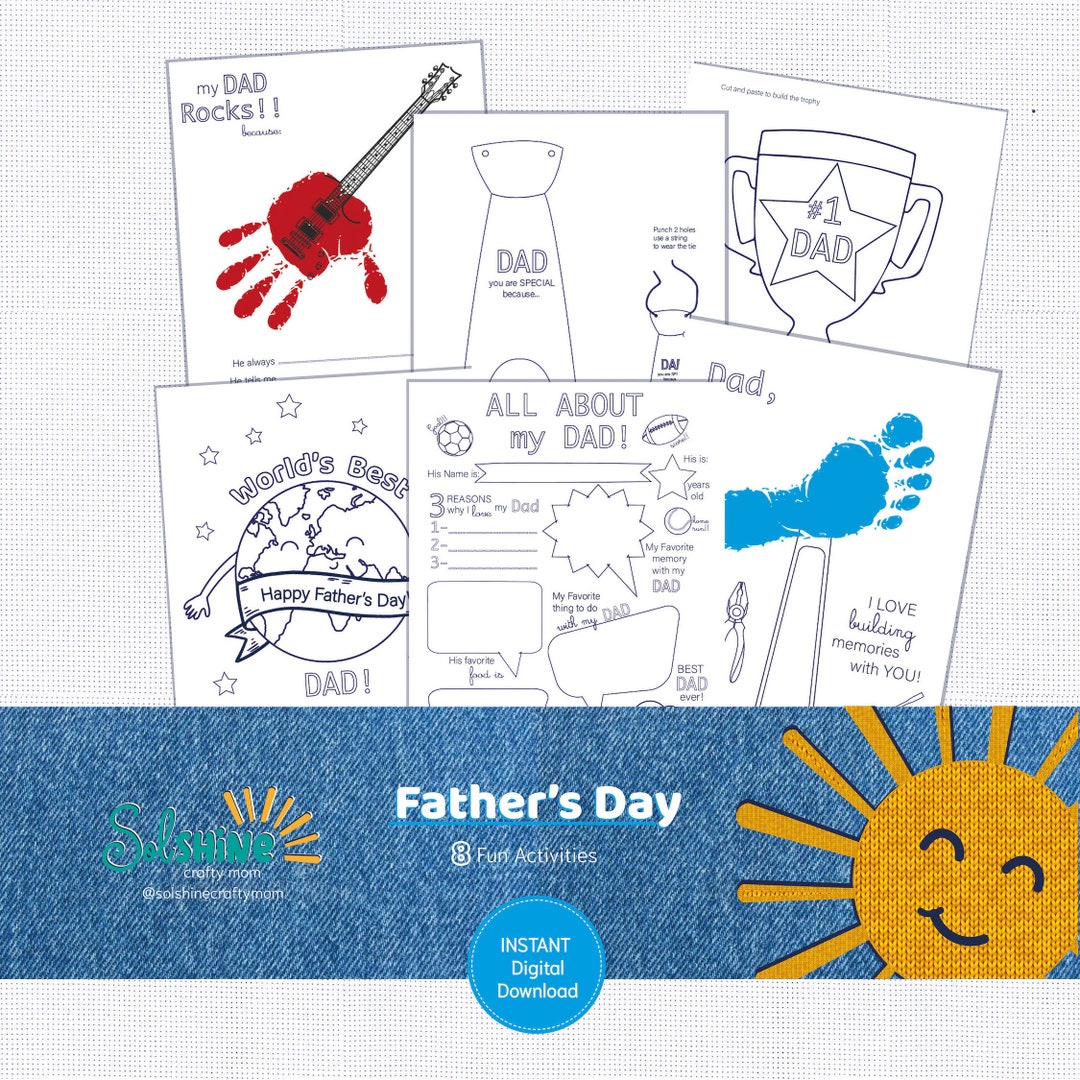 Father's Day Printables Activities, Coloring Pages, Notes for Daddy ...