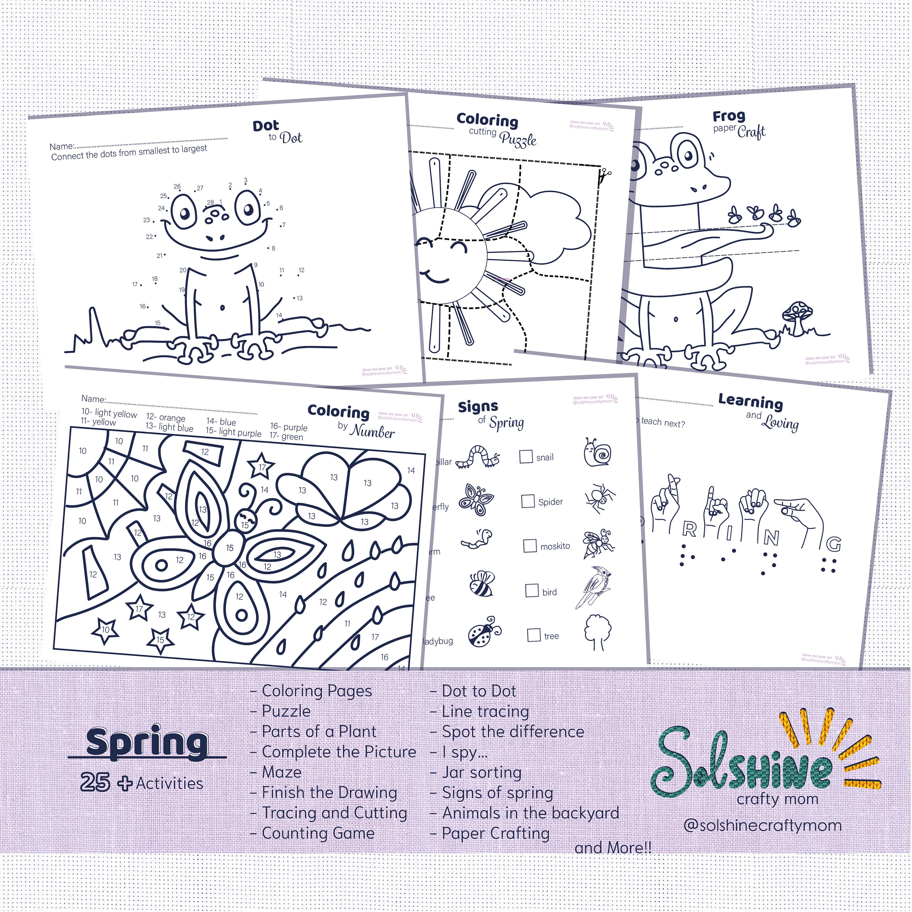 25 + Printable Kids Spring Activities, Spring Coloring Pages, Spring ...