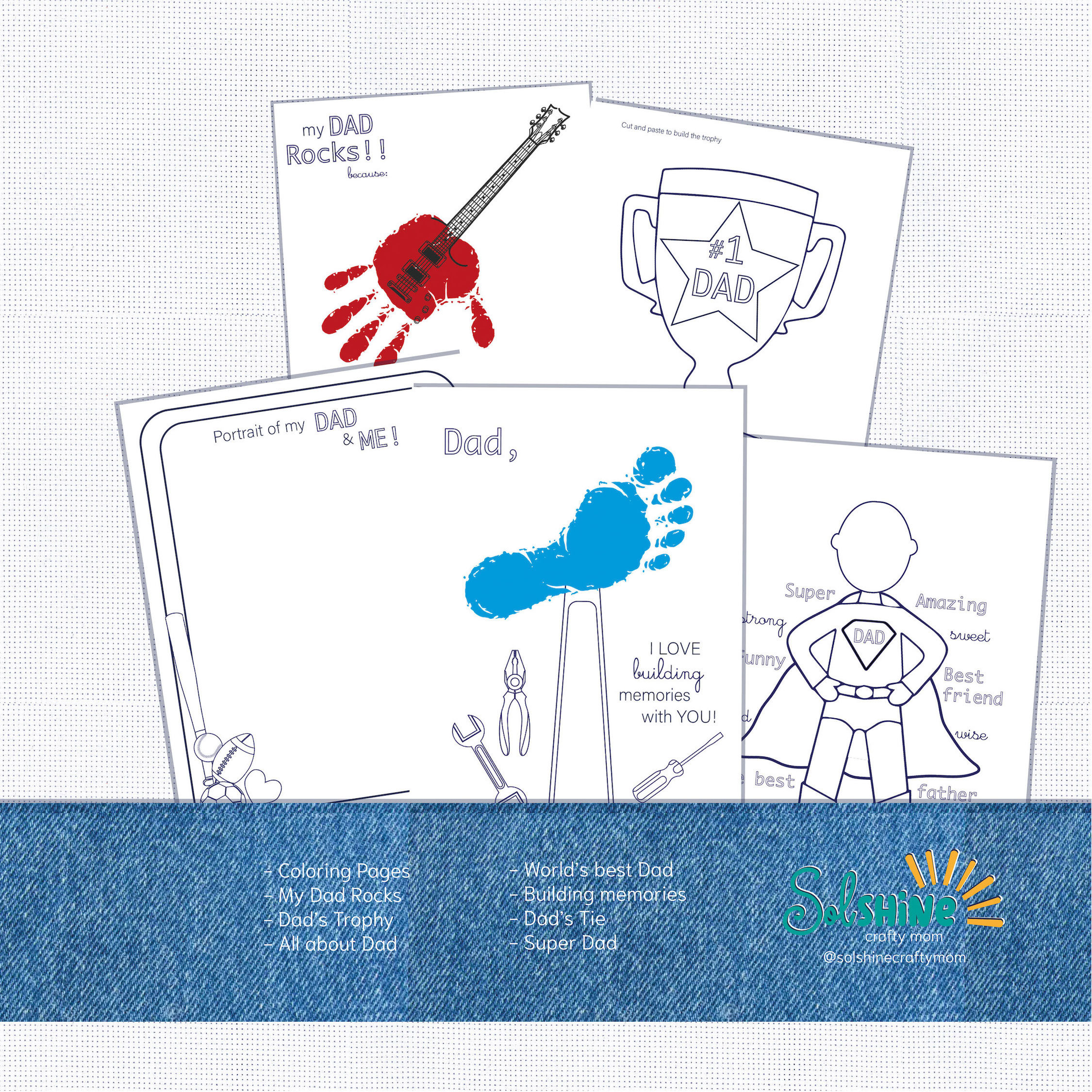 Father's Day Printables Activities, Coloring Pages, Notes for Daddy ...