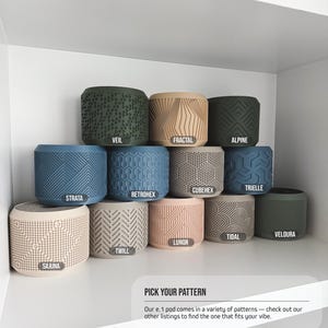 Modern Tissue Box Cover | 3D Printed Round Tissue Pod E.1 - TRIELLE ...