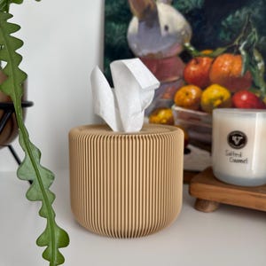 Minimalist Tissue Box Cover | Refillable Compact Tissue Holder Pod ...