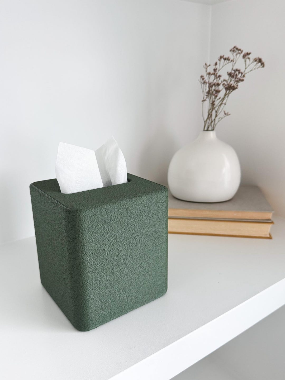 Elegant Modern Cube Tissue Box Cover | 3D Printed Sleeve for Standard ...