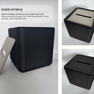 Modern Ribbed Tissue Box Cover Rc.1 | Fits Standard Cube Box ...