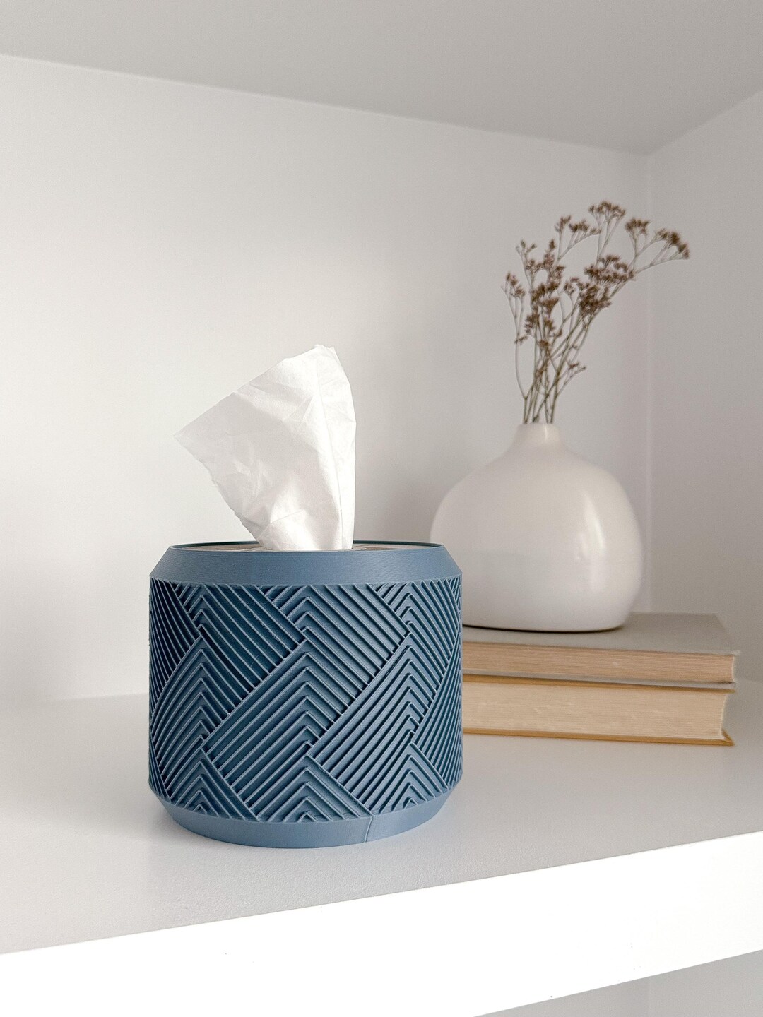 Modern Tissue Box Cover | 3D Printed Round Tissue Pod E.1 - STRATA ...