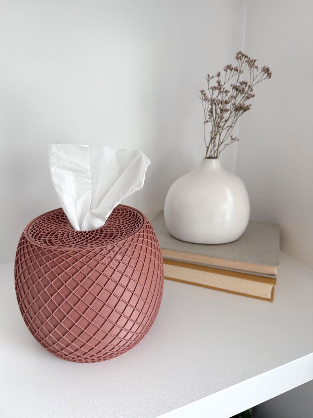 3D Printed Tissue Box Cover: Modern Geometric Vortex Pod | Holder for ...