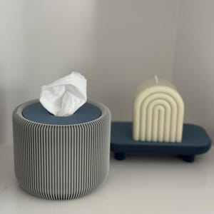 Minimalist Tissue Box Cover | Refillable Compact Tissue Holder Pod ...