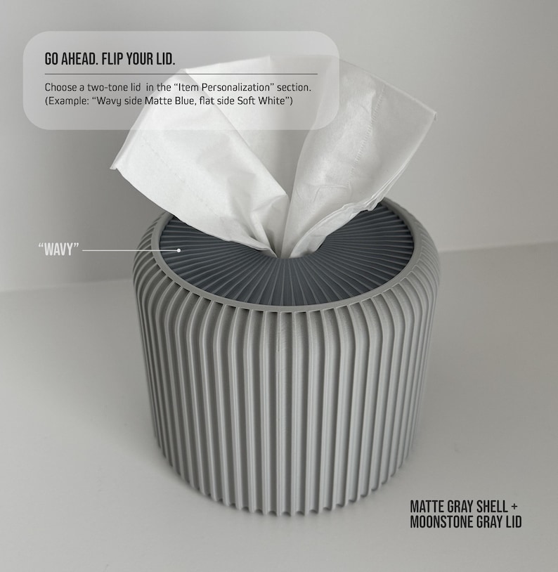 Square & Rectangular Tissue Box Cover Replacement | Minimalist Round ...