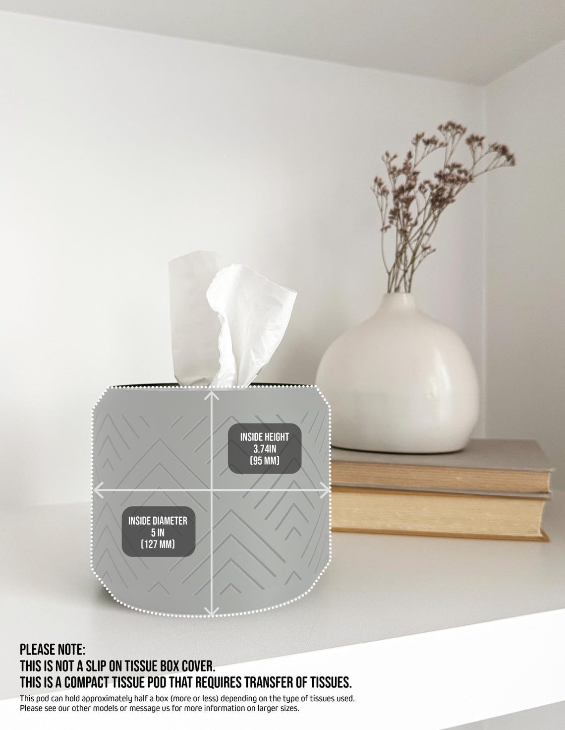 Square & Rectangular Tissue Box Cover Replacement | Minimalist Round ...