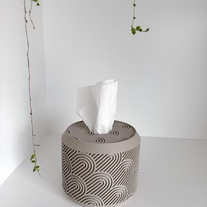 Modern Tissue Box Cover | 3D Printed Round Tissue Pod E.1 - TIDAL ...